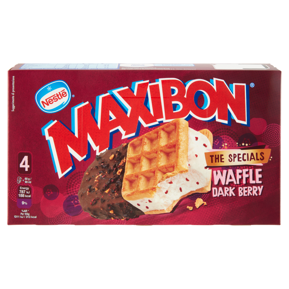 MAXIBON Waffle Dark Berry 4 x 60 g | Carrefour