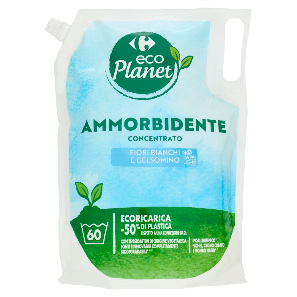 Carrefour eco Planet Ammorbidente concentrato fiori bianchi e gelsomino Ecoricarica 1,5 L ...