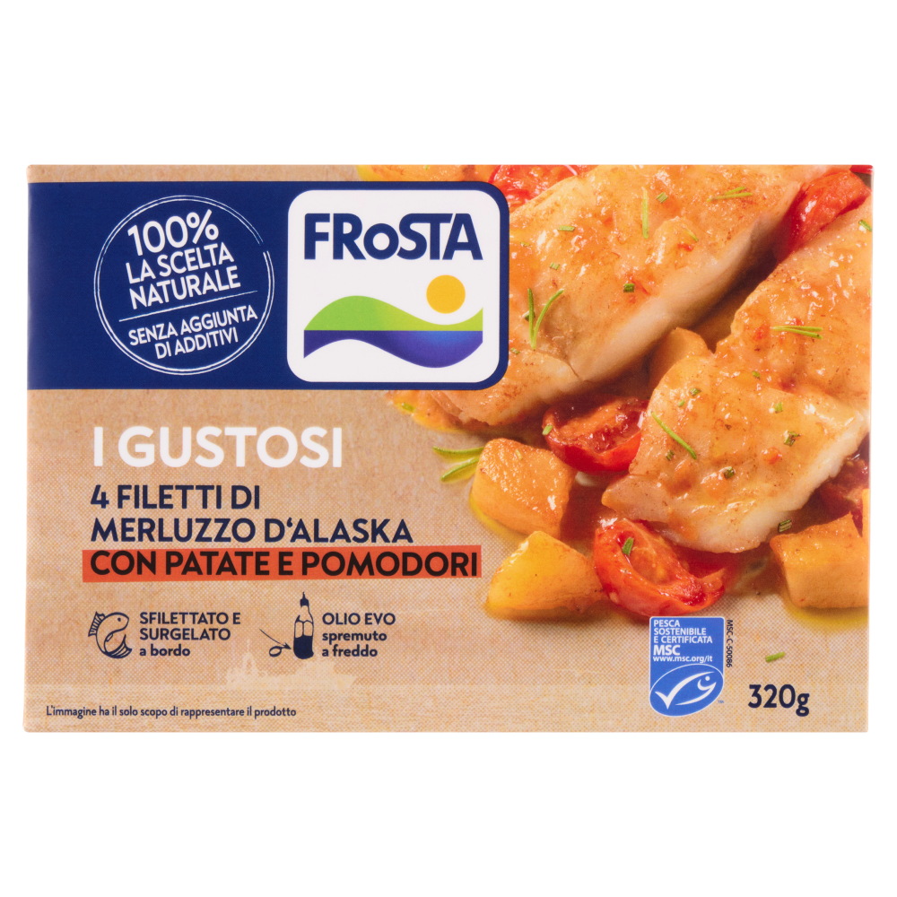 Frosta Filetti Gustosi di Merluzzo d'Alaska con Patate e Pomodori 320 g ...