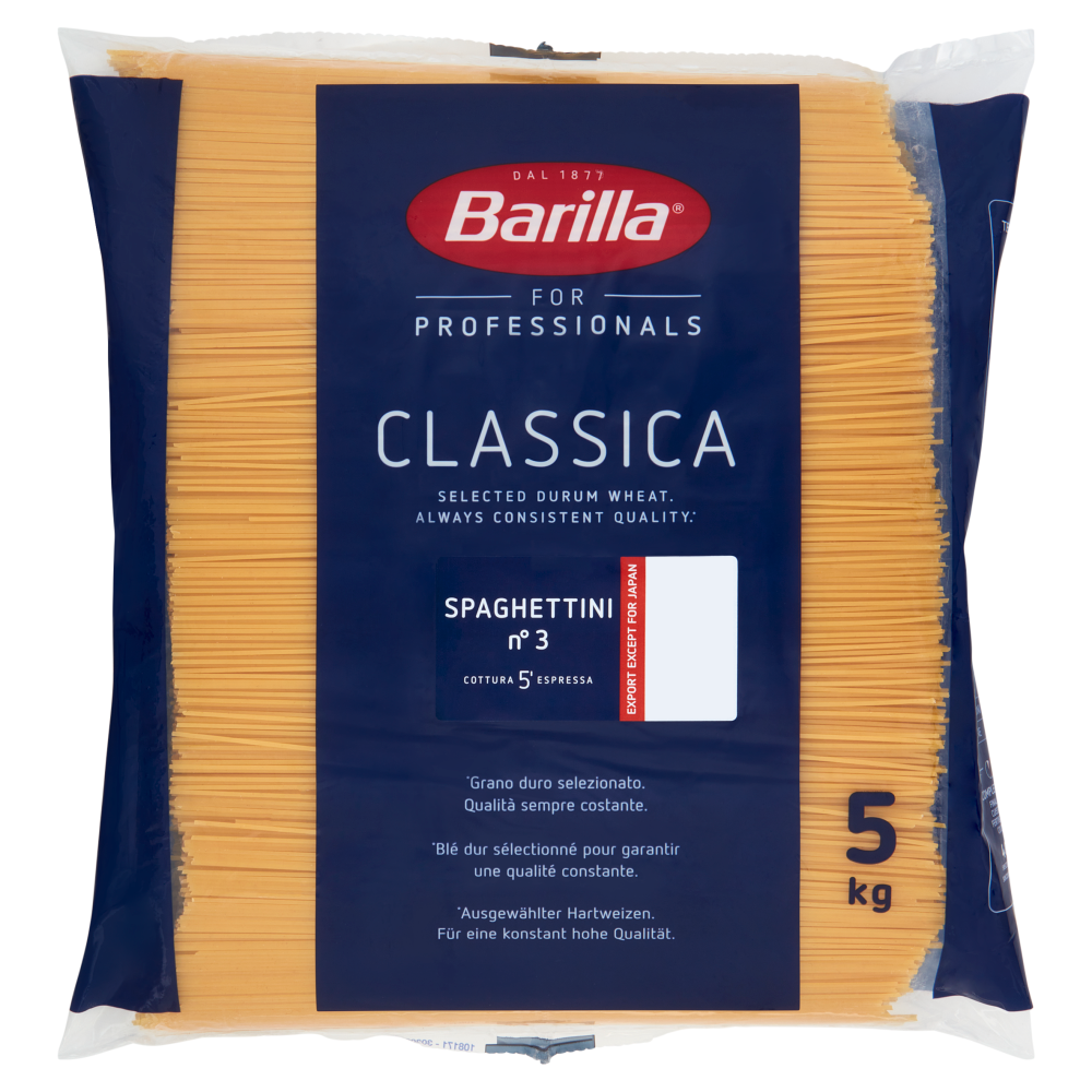 Barilla for Professionals Spaghettini n°3 Pasta Classica Lunga Catering ...