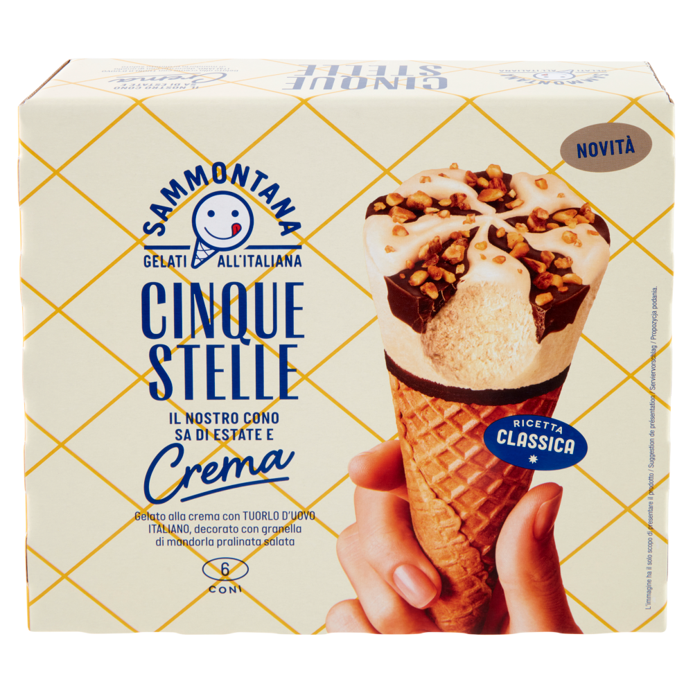 Sammontana Cinque Stelle Crema 6 x 75 g | Carrefour