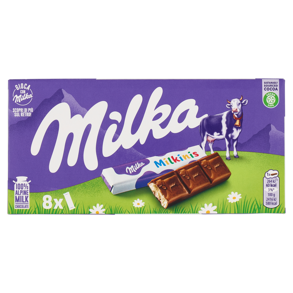 Milka Milkinis, barrette di cioccolato Milka con ripieno di crema al ...