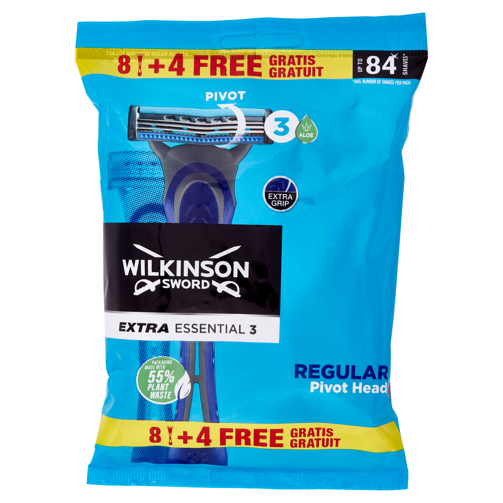 Wilkinson Sword Rasoio usa&getta Essentials 3 8+4 | Carrefour
