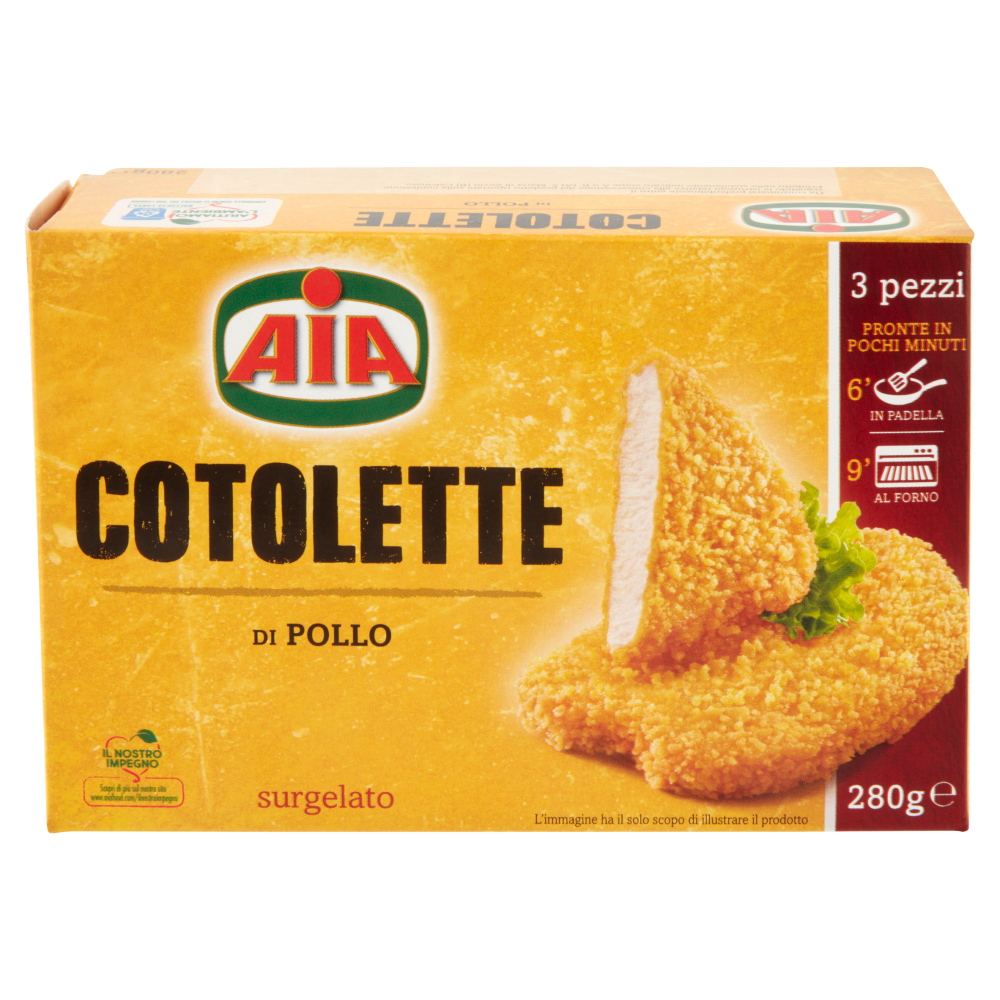Aia la Cotoletta Cotolette di Filetti di Pollo surgelato 280 g | Carrefour
