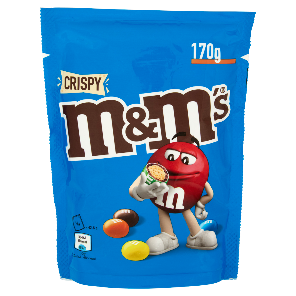 M&M's Snack Crispy Confetti al Cioccolato con Riso Soffiato 170 g ...