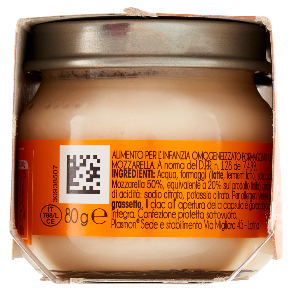 Plasmon Formaggino Fuso e Mozzarella Omogeneizzato 2 x 80 g | Carrefour