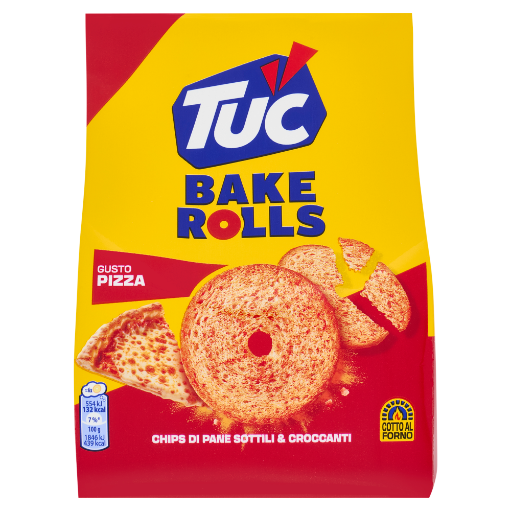 Tuc Bake Rolls, Chips di Pane Sottile e Croccanti al Gusto Pizza 150 g | Carrefour