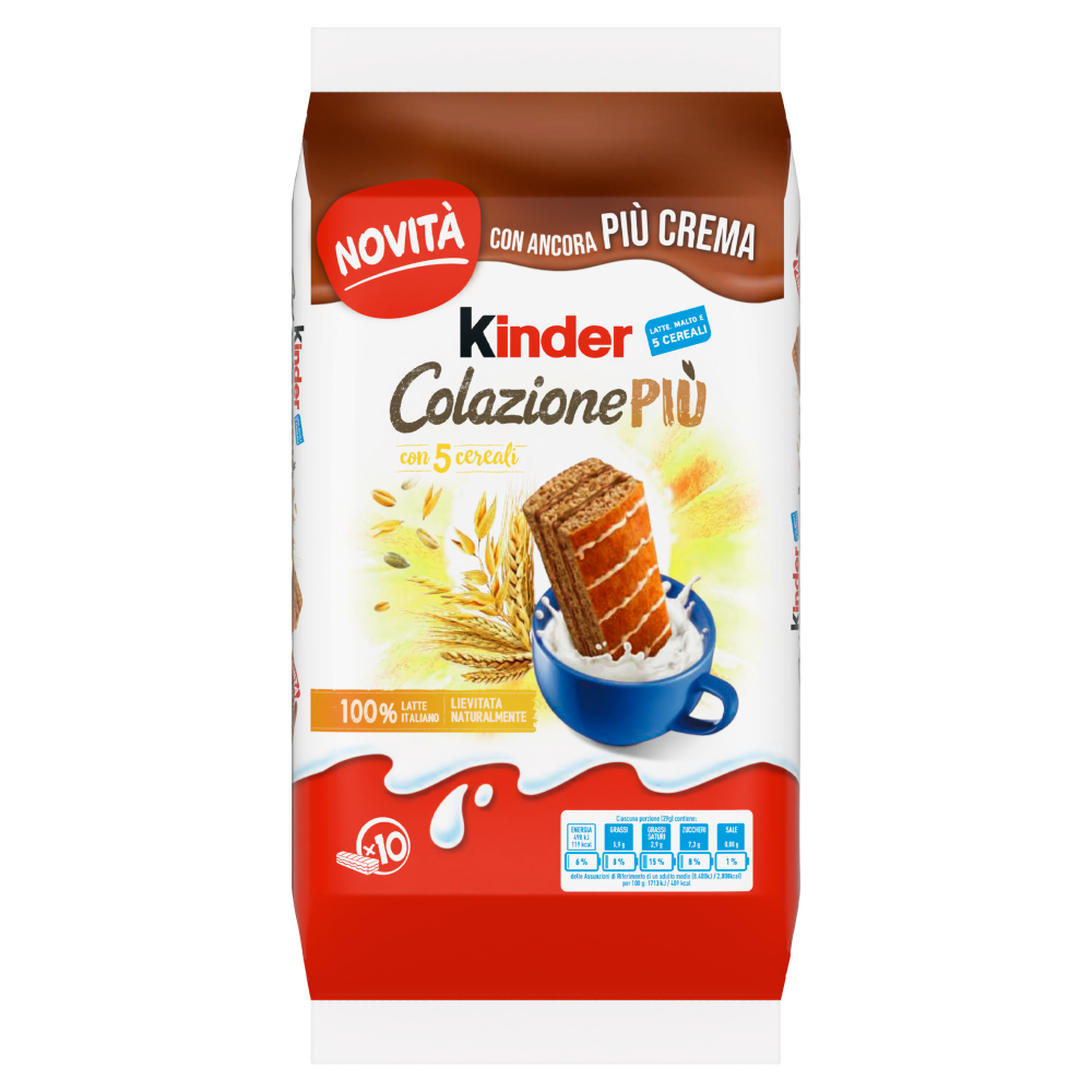 Kinder Colazione Più con 5 cereali 10 x 29 g | Carrefour