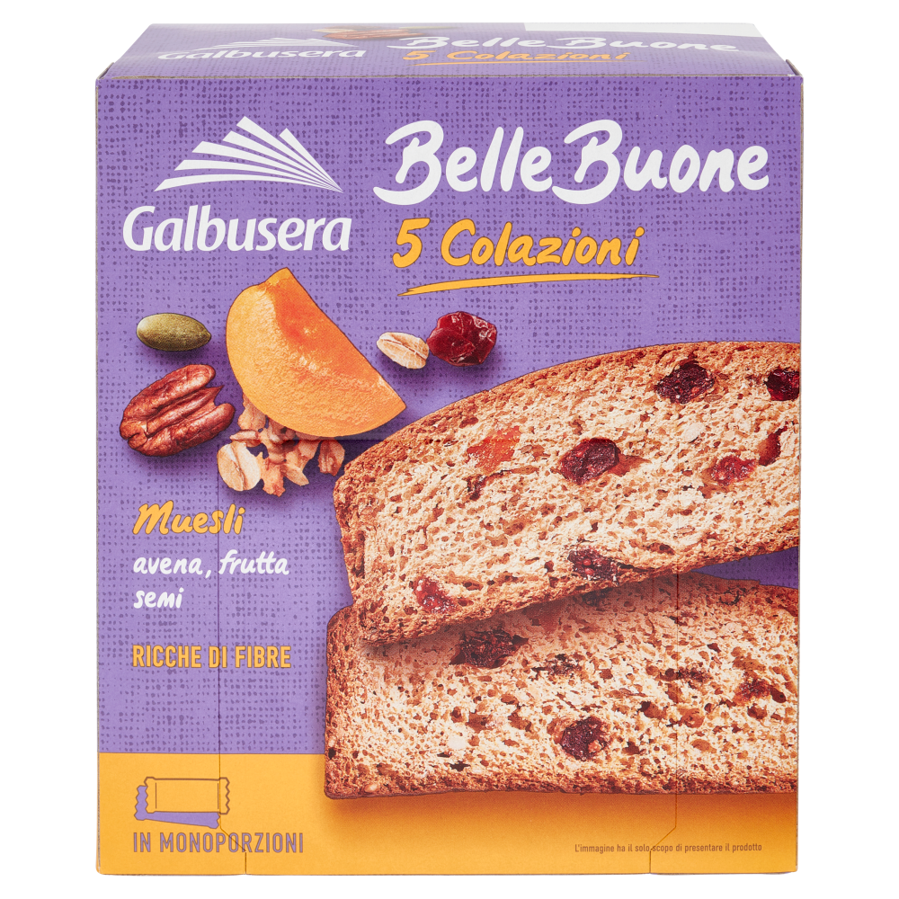 Galbusera BelleBuone Fette spesse al muesli con avena, frutta, noci ...