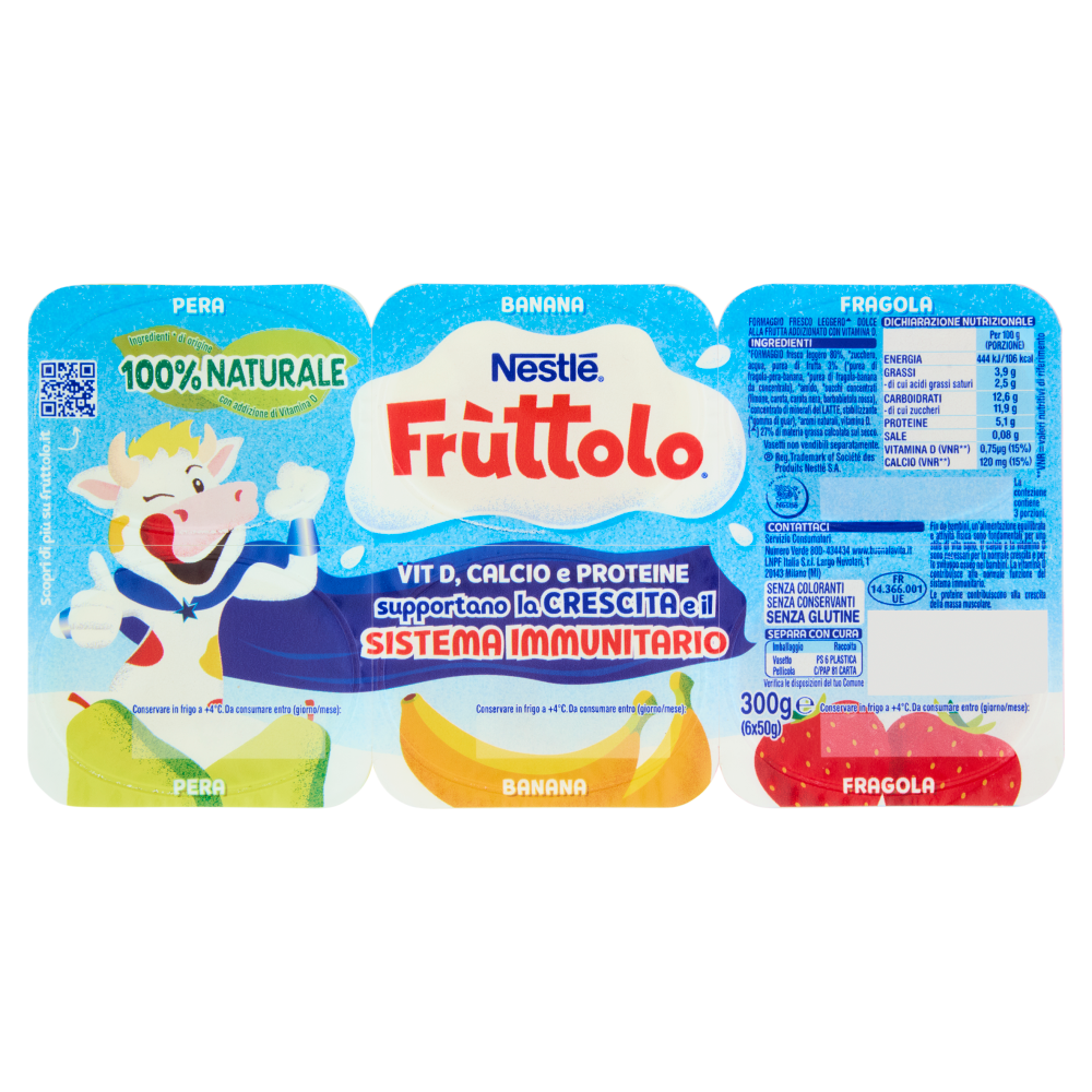 NESTLÉ FRUTTOLO Pera - Banana - Fragola 6x50g | Carrefour