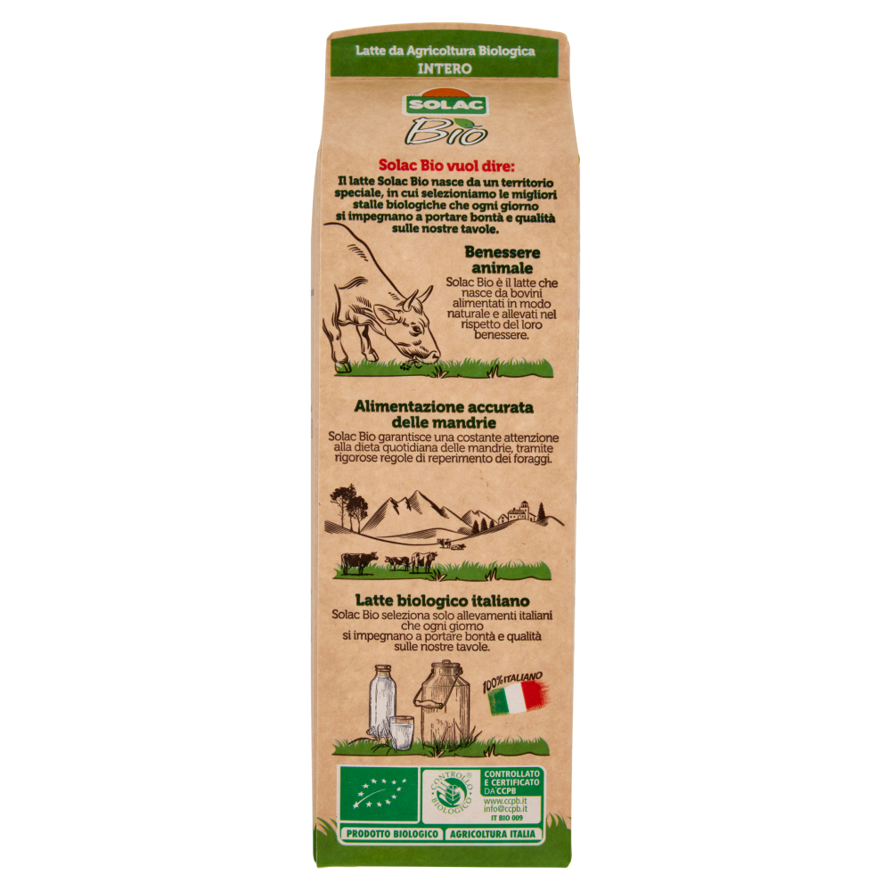 Solac Bio Latte da Agricoltura Biologica Intero 1000 ml | Carrefour
