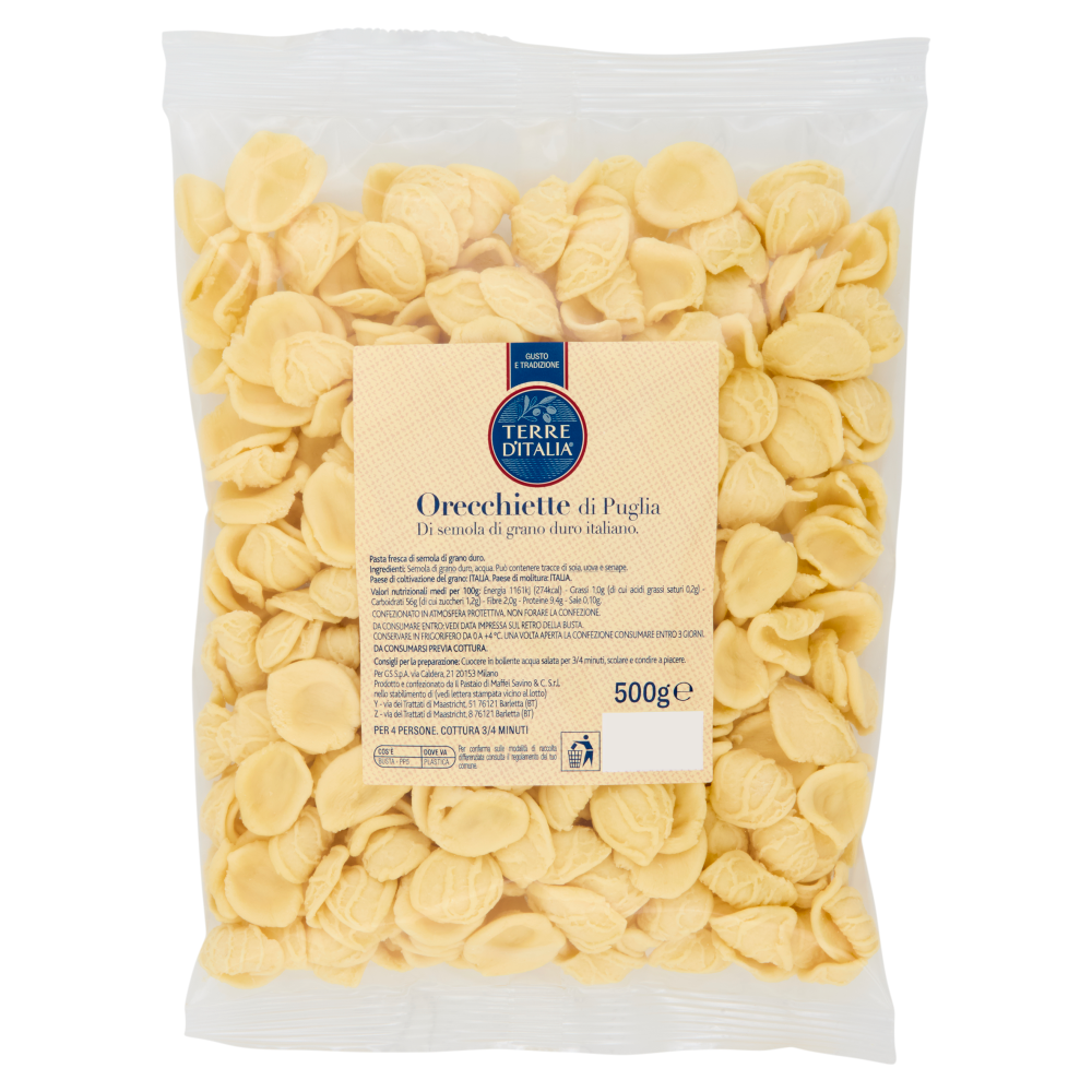 Terre d'Italia Orecchiette di Puglia 500 g | Carrefour
