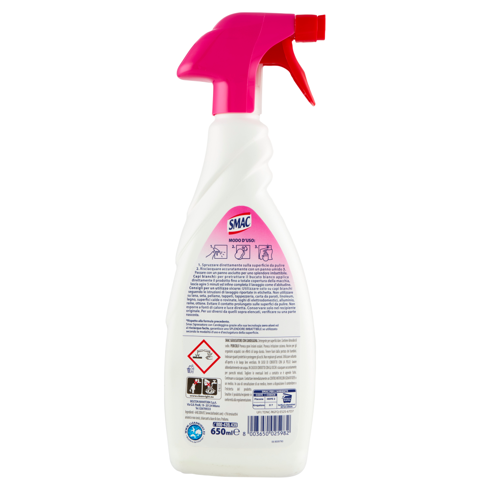Smac Sgrassatore con Candeggina 650 ml | Carrefour