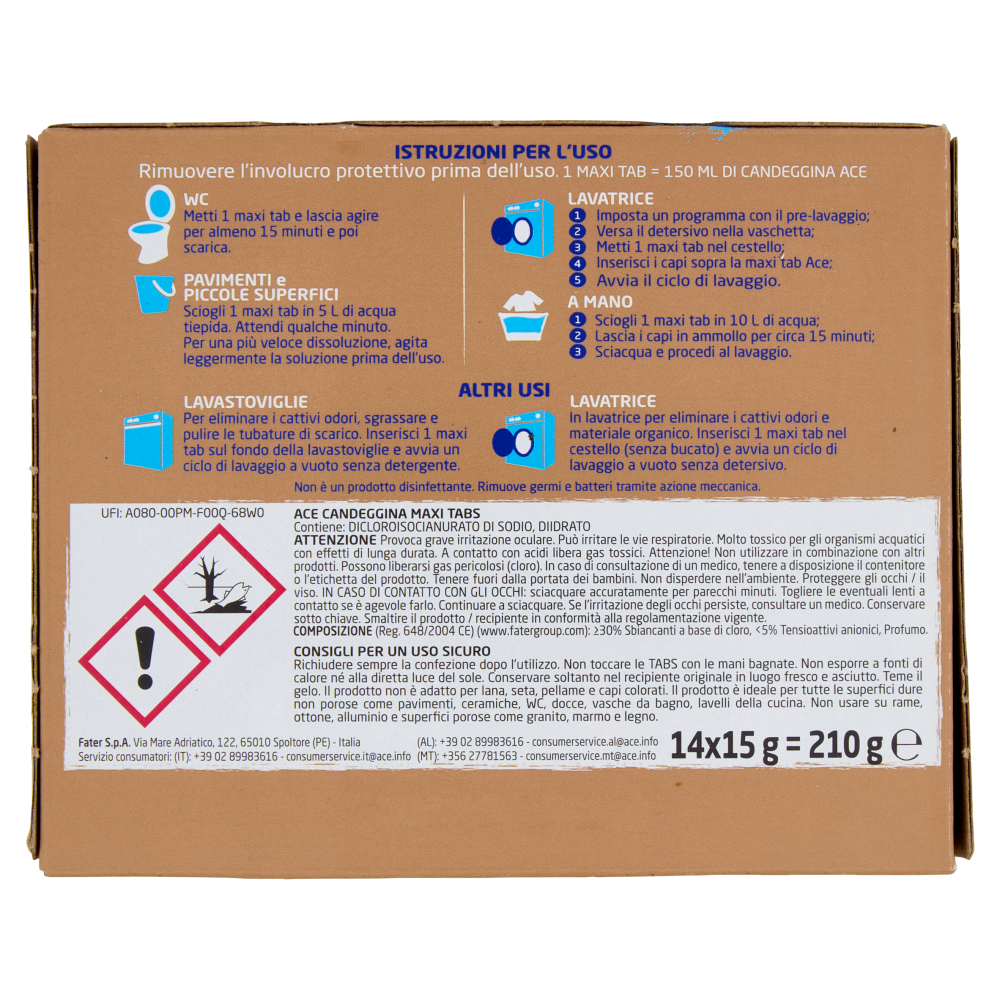 Ace Candeggina Maxi Tabs 14 x 15 g | Carrefour