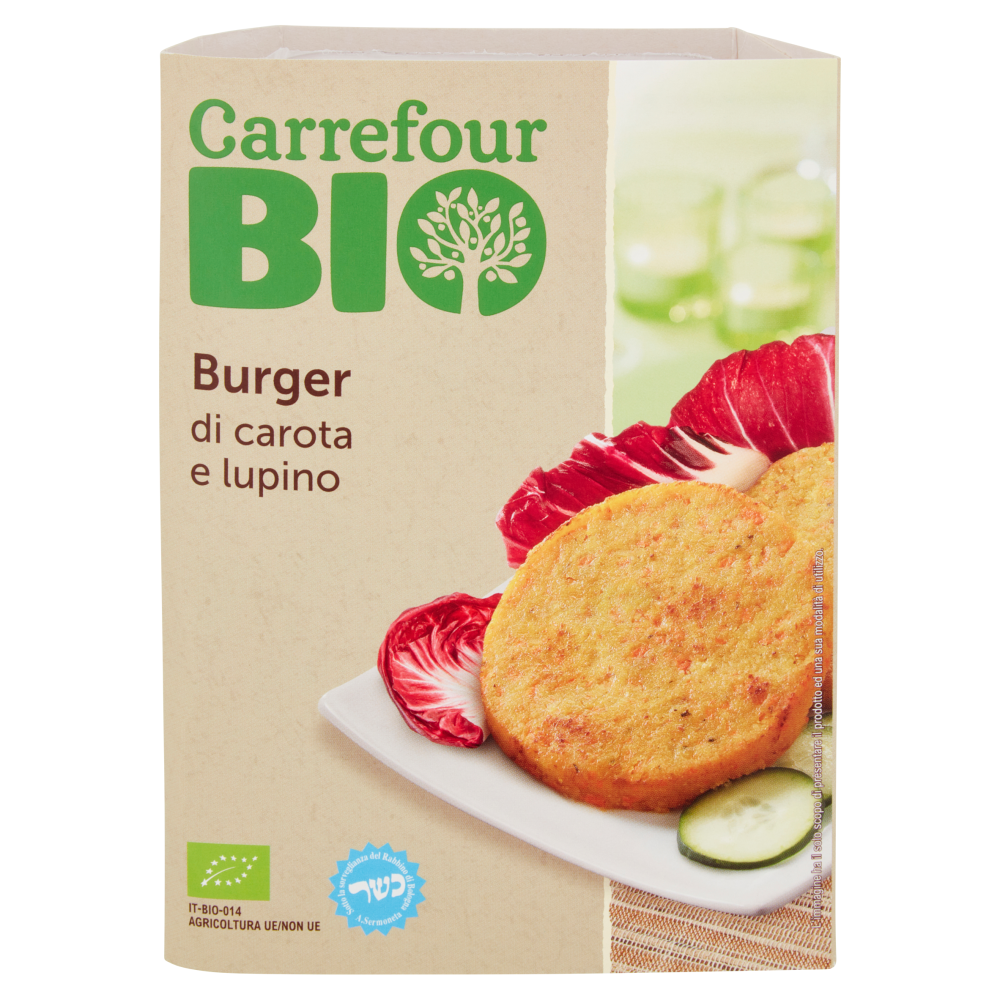 Carrefour Bio Burger di carota e lupino 2 x 80 g | Carrefour