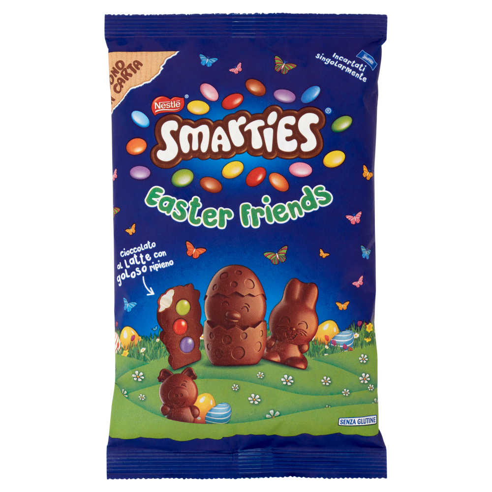 SMARTIES Easter Friends personaggi Pasquali di Cioccolato al Latte con ...
