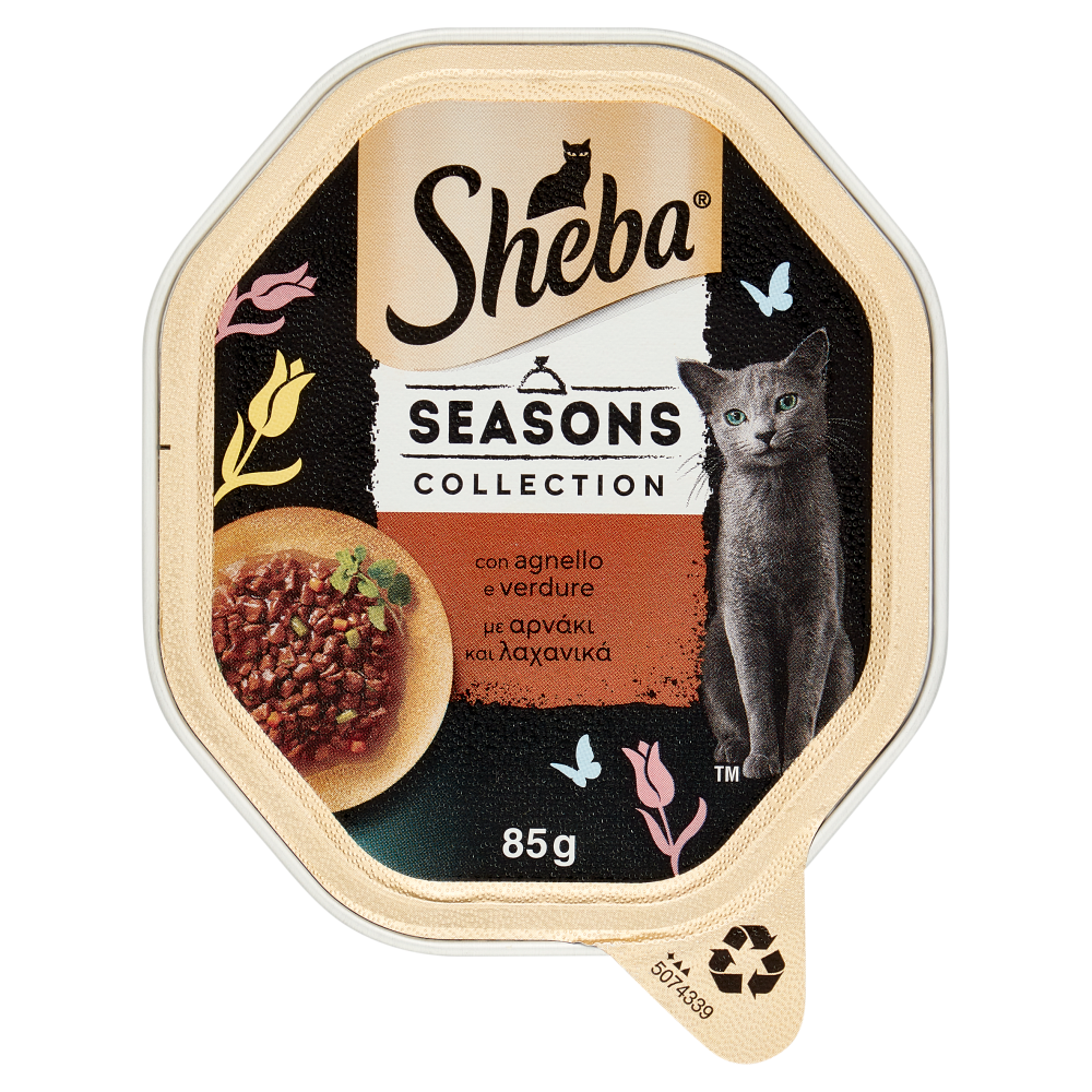 Sheba Seasons Collection in salsa cibo umido gatto Agnello e Verdure 85g | Carrefour
