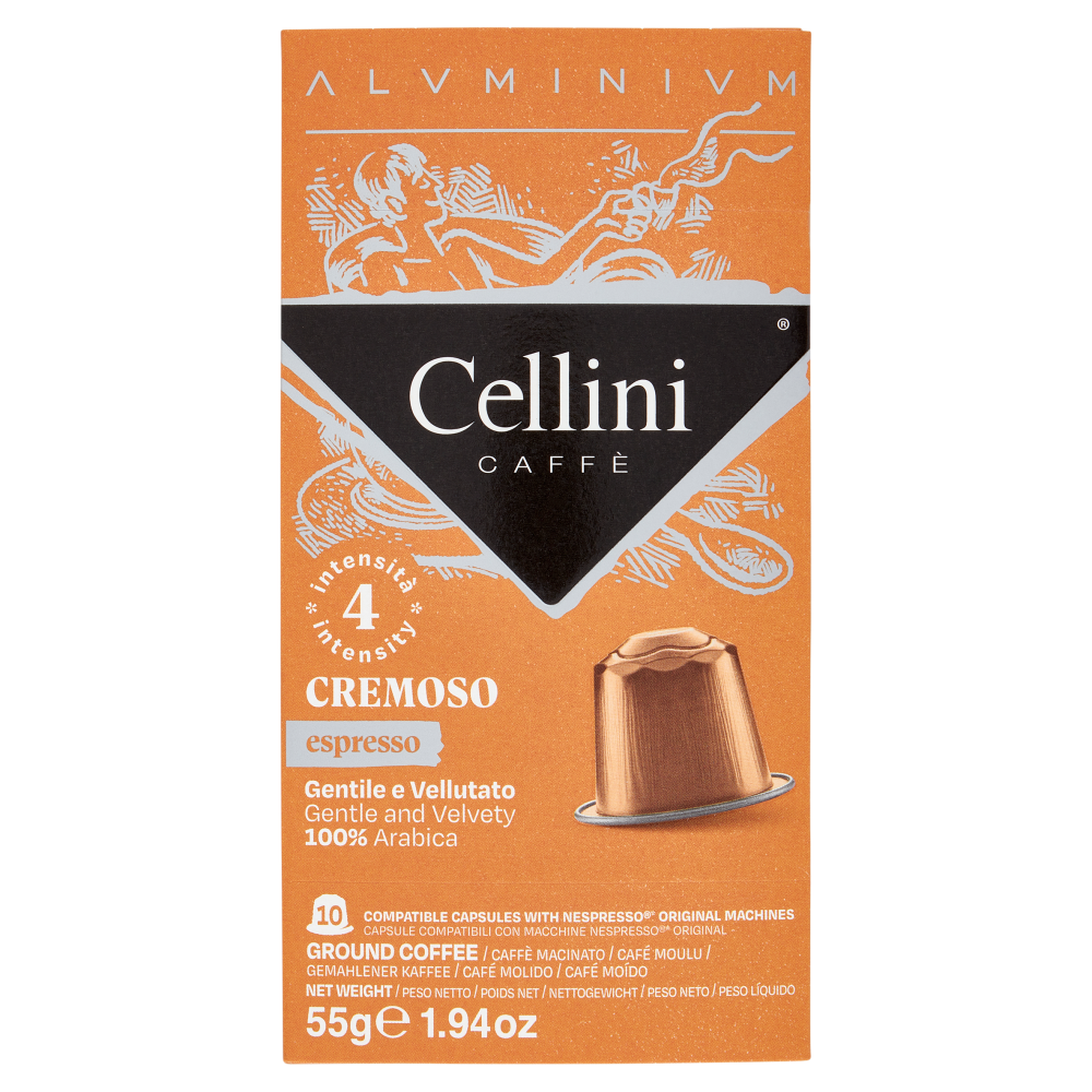 Cellini Caffè Aluminium Cremoso espresso 10 Capsule Compatibili 55 g ...