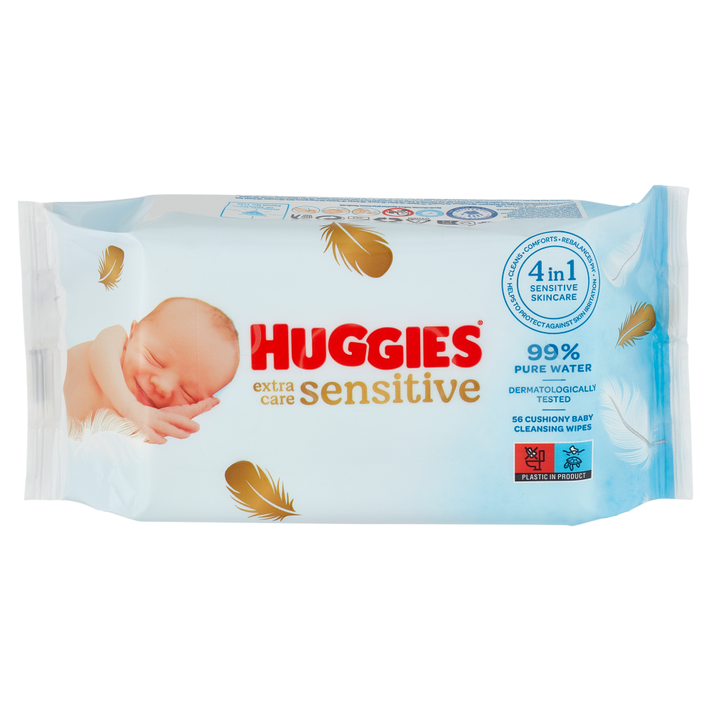 Huggies extra care sensitive Cushiony Baby Cleansing Wipes 56 pz ...