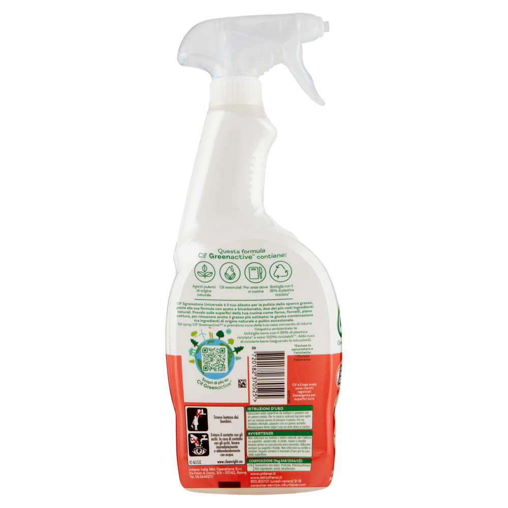 Cif Greenactive Sgrassatore Universale Aceto & Bicarbonato 650 ml ...