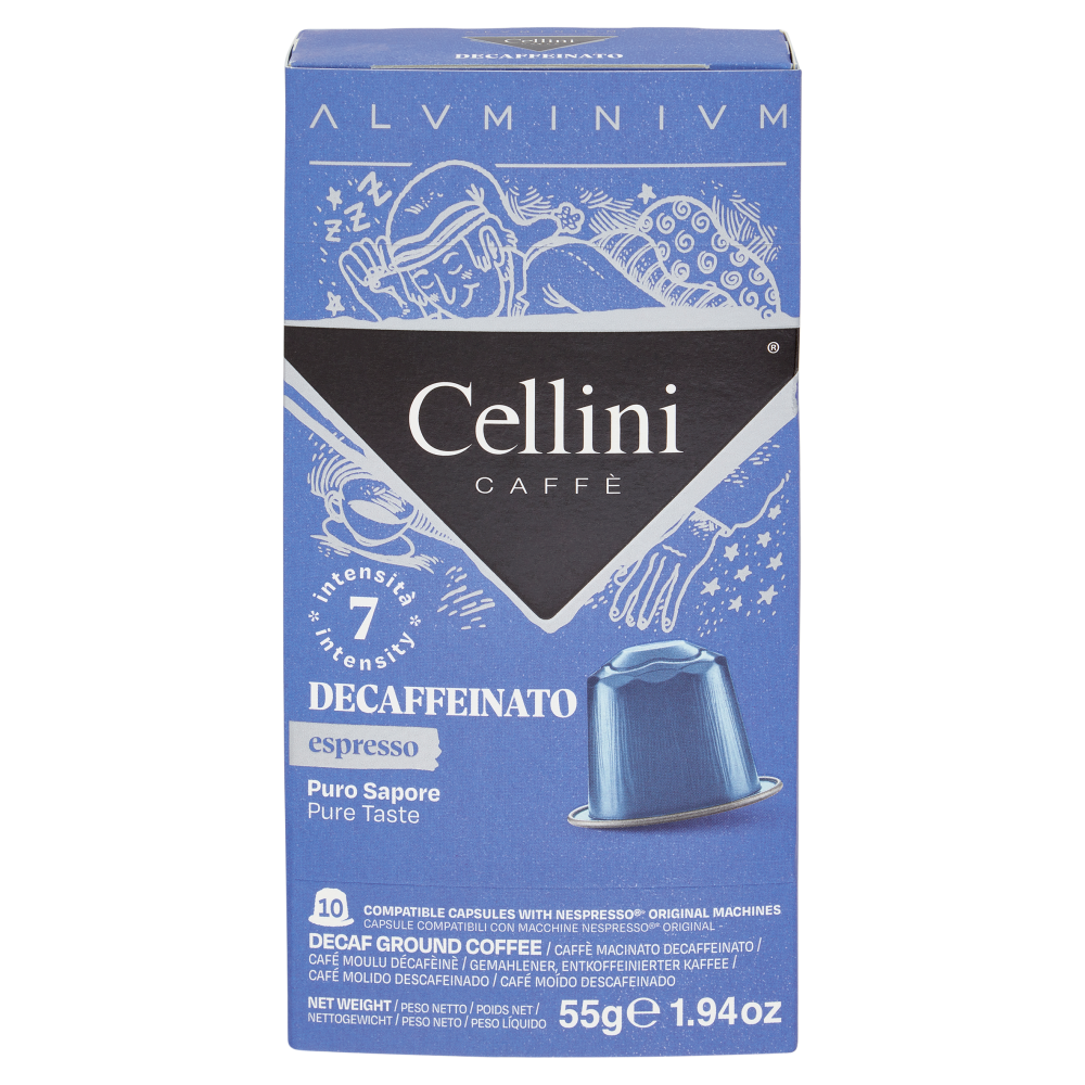 Cellini Caffè Aluminium Decaffeinato espresso 10 Capsule Compatibili 55 ...