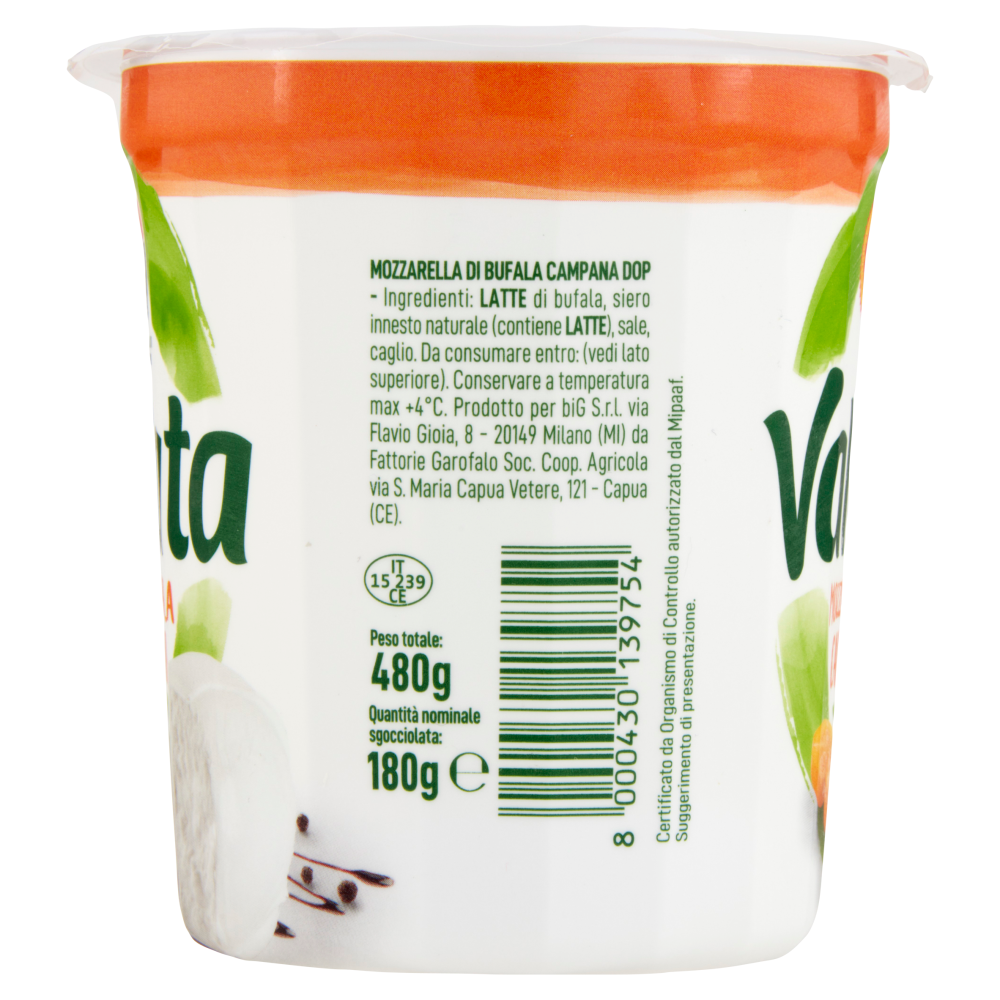 Vallelata Mozzarella di Bufala Campana DOP 180 g | Carrefour