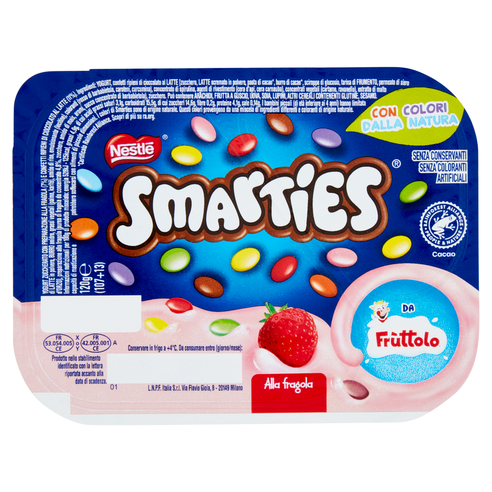 NESTLÉ FRUTTOLO Smarties Yogurt alla Fragola 120 g | Carrefour