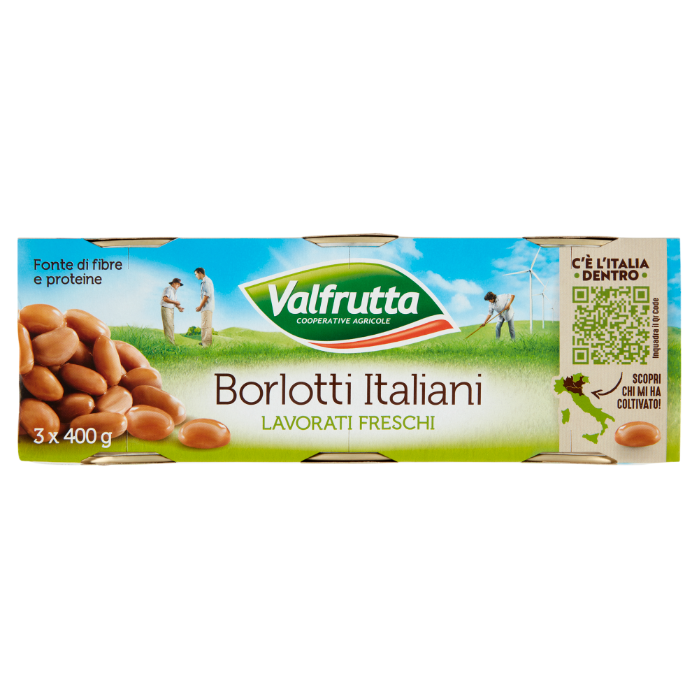 Valfrutta Borlotti 3 x 400 g | Carrefour