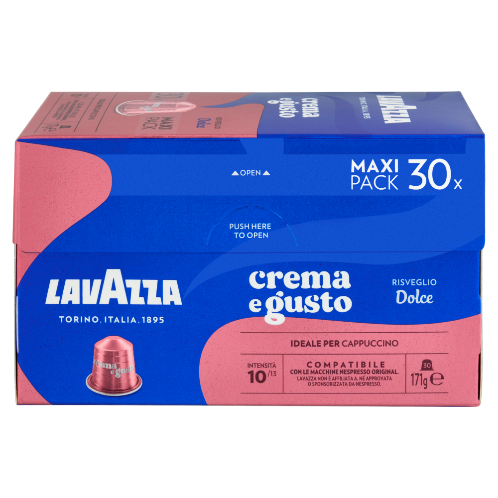 Lavazza crema e gusto Dolce Compatibile Nespresso Original 30 Capsule ...