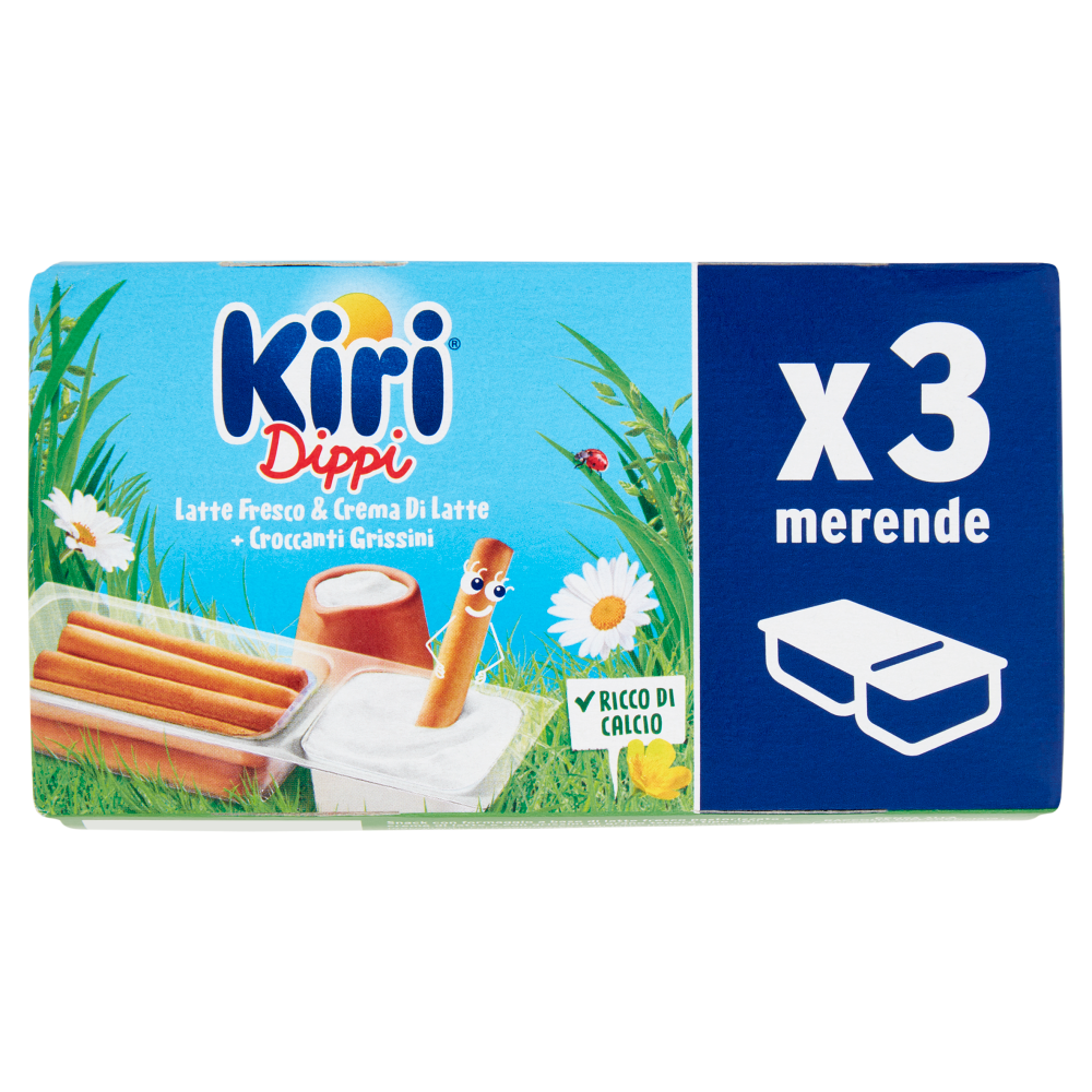 Kiri Dippi Latte Fresco & Crema di Latte + Croccanti Grissini 3 x 35 g ...