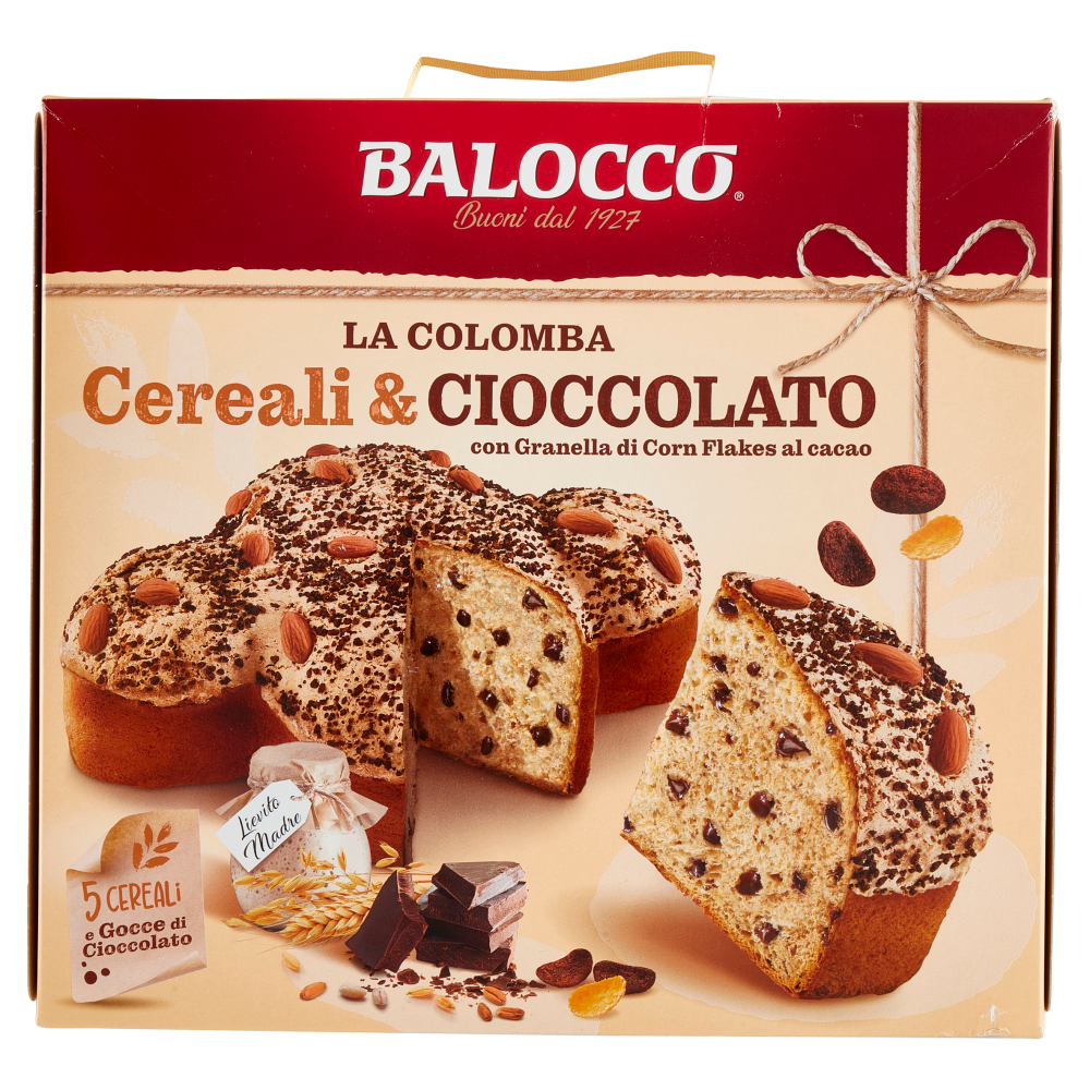 Balocco la Colomba Cereali & Cioccolato con Granella di Corn Flakes al ...