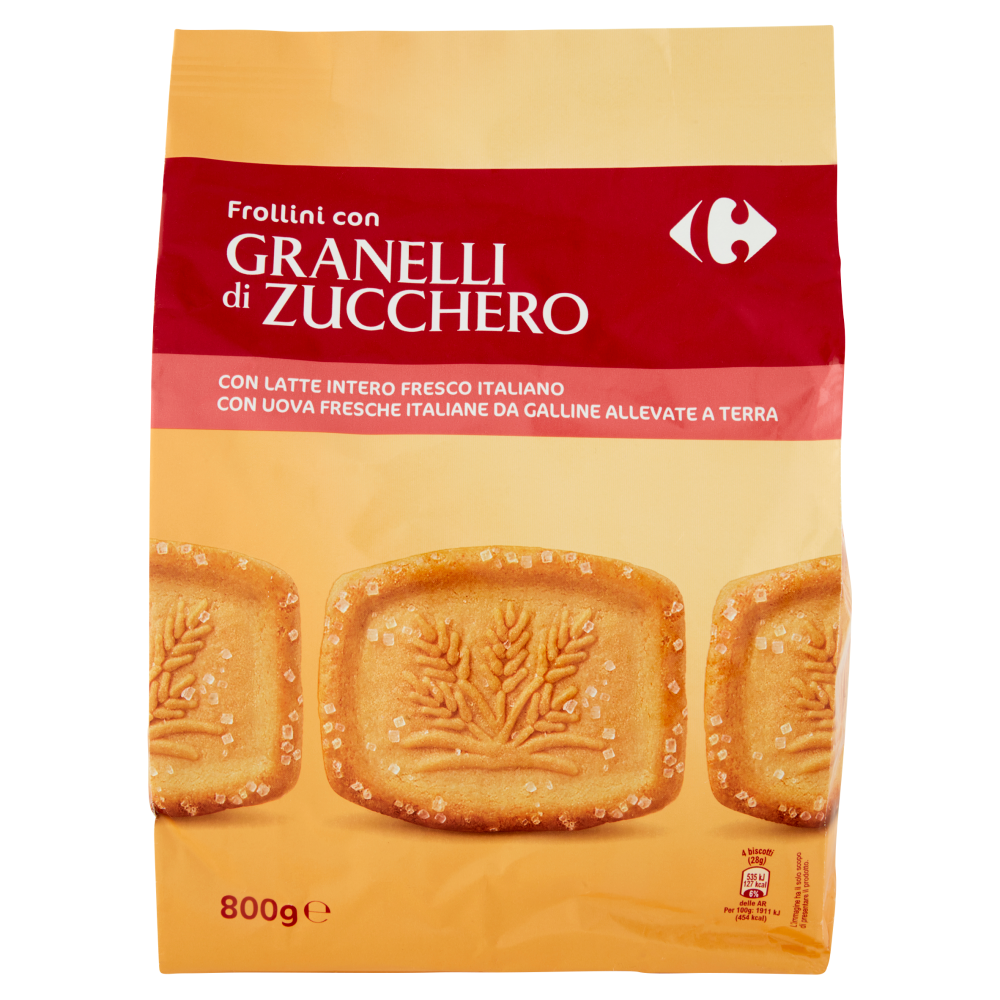 Frollini con Granelli di Zucchero Carrefour - pacco da 800 g
