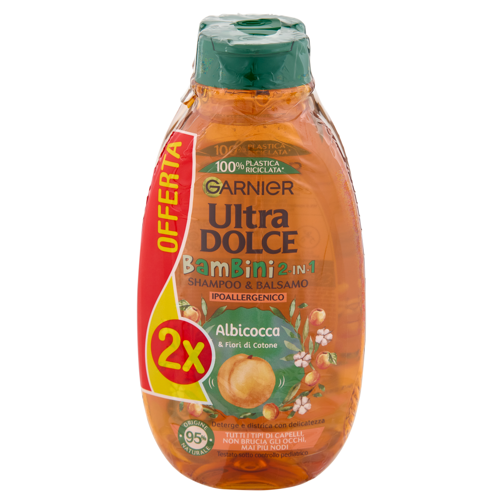 Garnier Ultra Dolce Bambini 2in1 Shampoo & Balsamo Albicocca & Fiori di ...