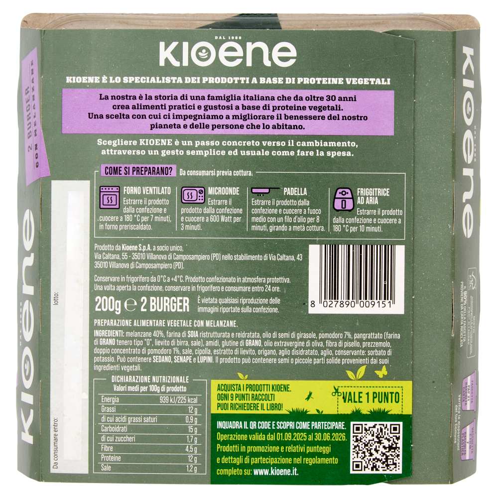 Kioene Burger vegetale alle Melanzane 200 g | Carrefour
