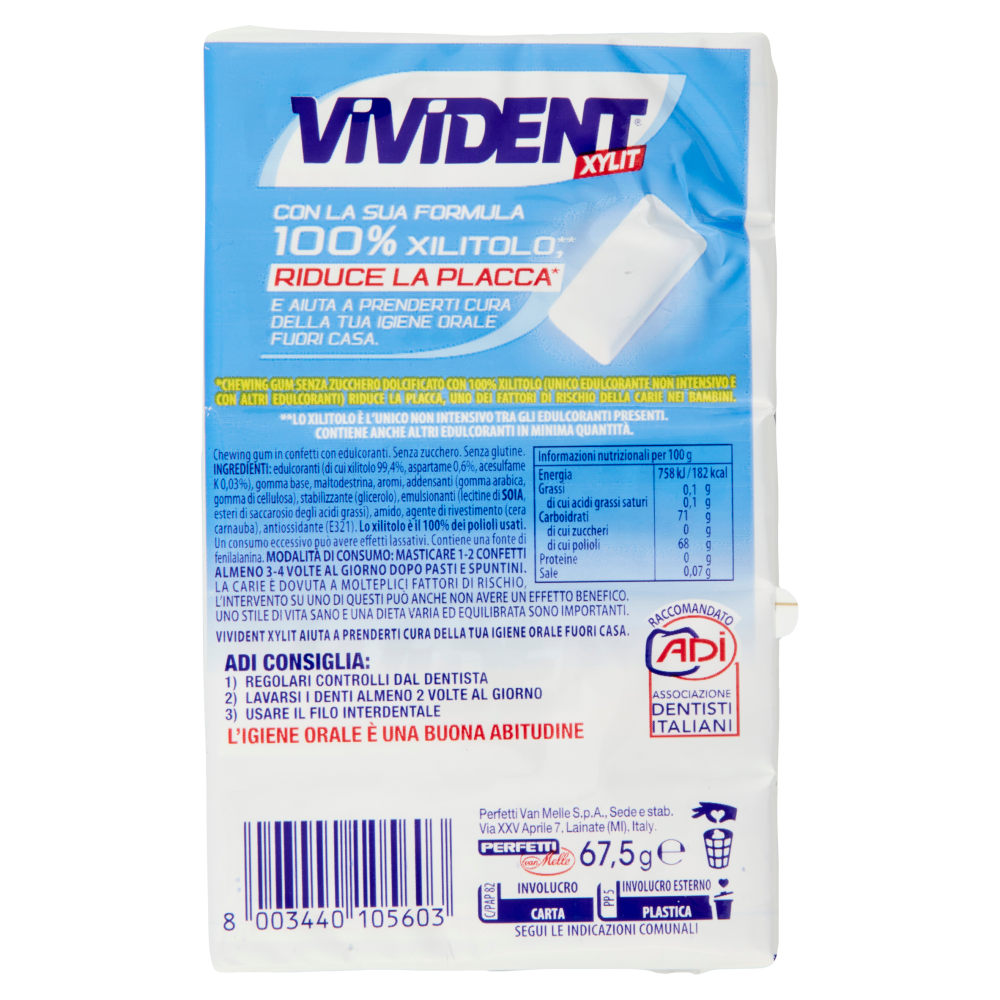 Vivident Xylit Spearmint 5 Packs 67,5 g | Carrefour