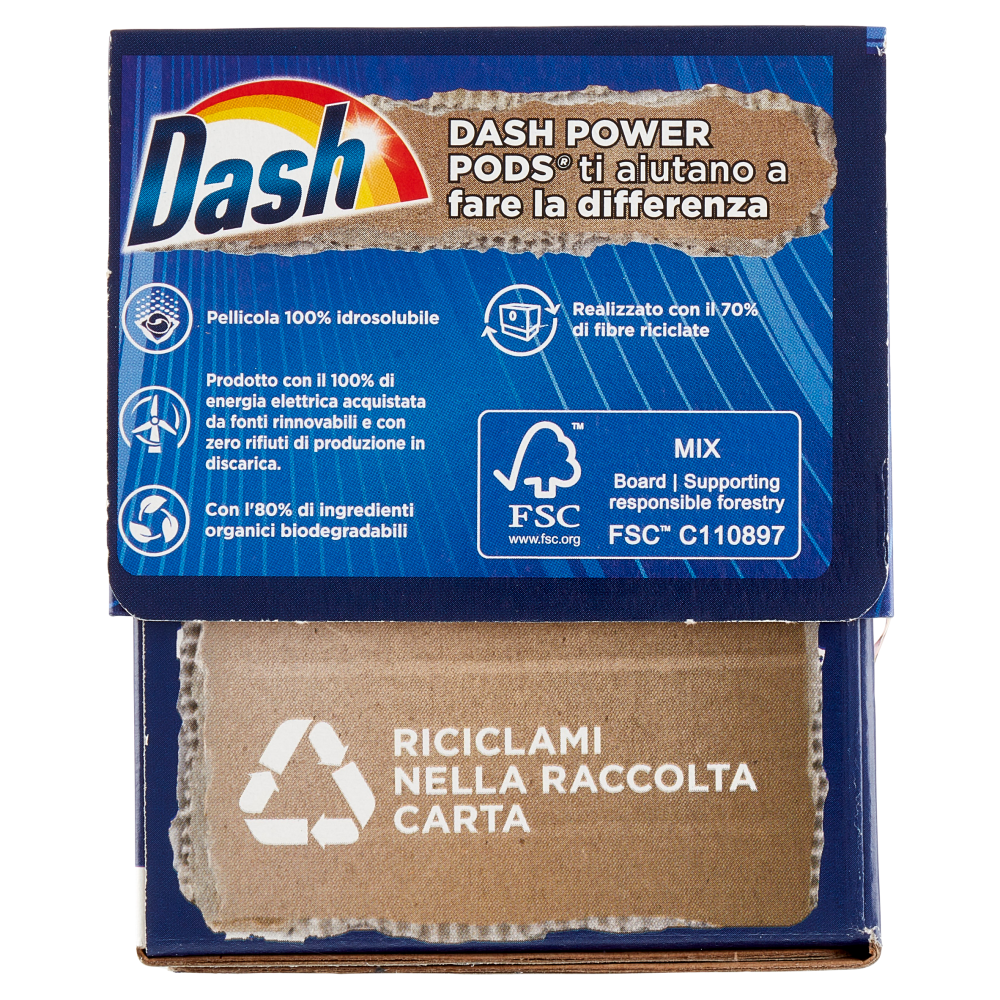 Dash Power Pods Detersivo Lavatrice Capsule, Tecnologia Colori ...