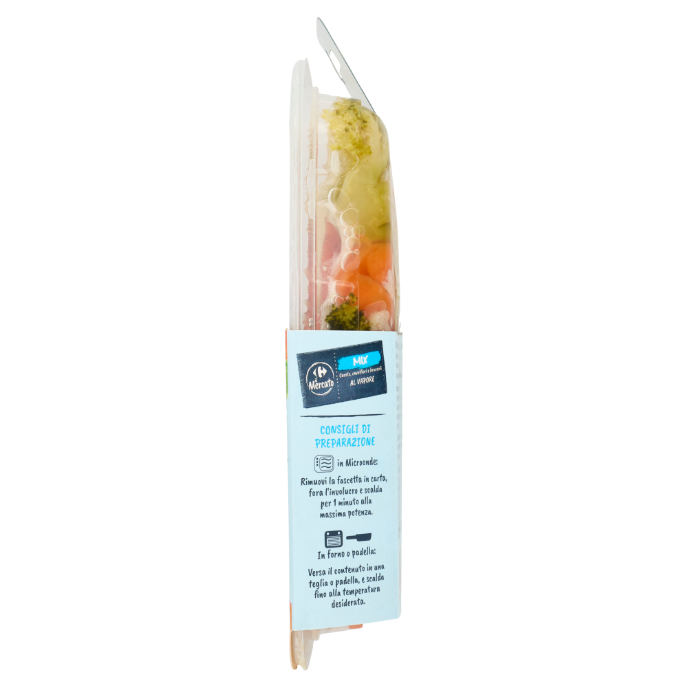 Carrefour il Mercato Mix Carote, cavolfiori e broccoli al vapore 250 g ...