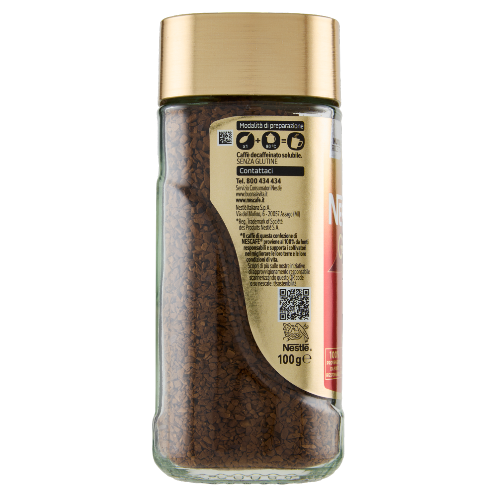 NESCAFÉ GOLD DECAF Caffè solubile decaffeinato barattolo 100g | Carrefour