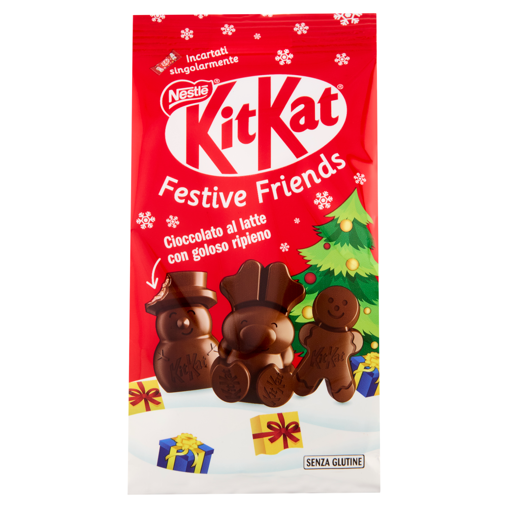 KITKAT Festive Friends Personaggi di Cioccolato al Latte Sacchetto 147g | Carrefour