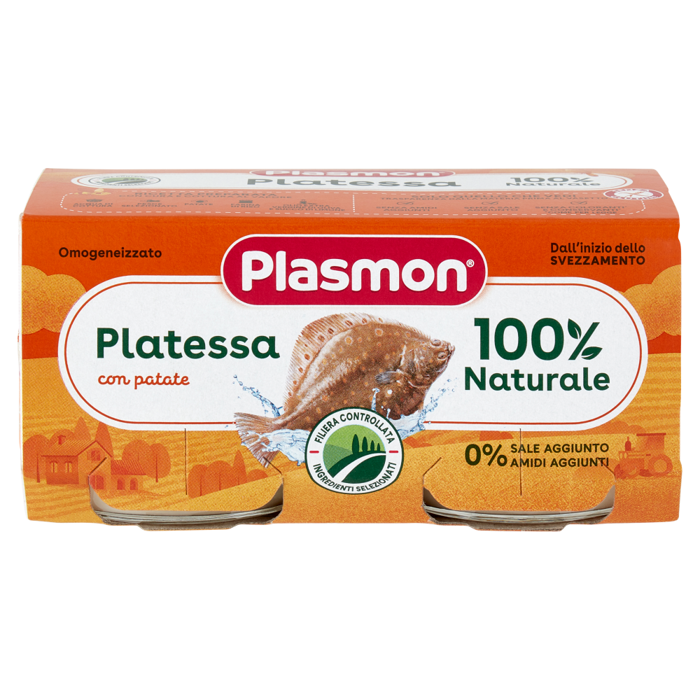 Plasmon Omogeneizzato Platessa con patate 2 x 80 g | Carrefour