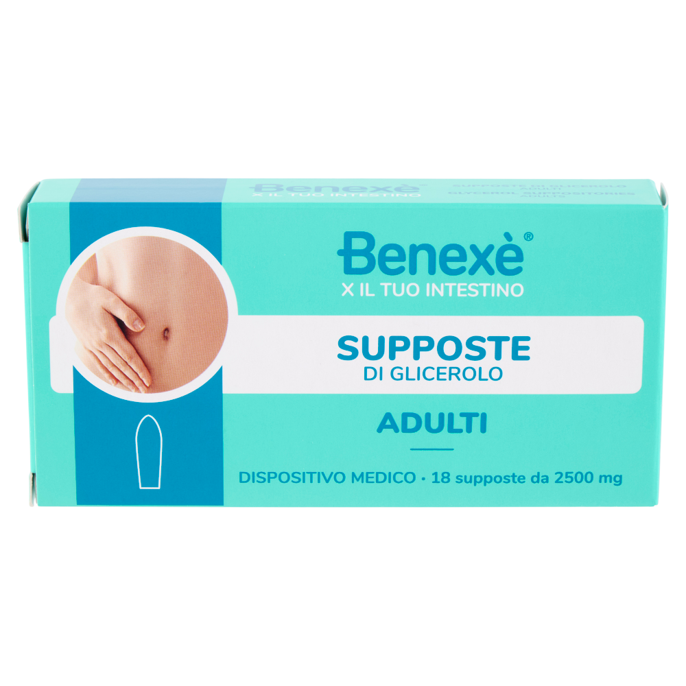 Benexè Intestino Supposte di Glicerolo Adulti 18 x 2500 mg | Carrefour