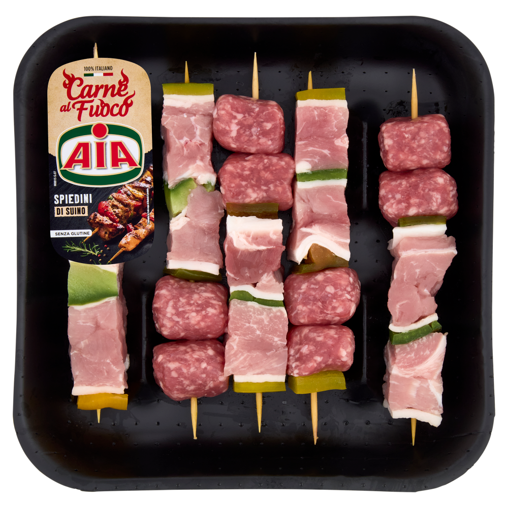 Aia Carne al Fuoco Spiedino Rustico di Suino 0,700 kg | Carrefour