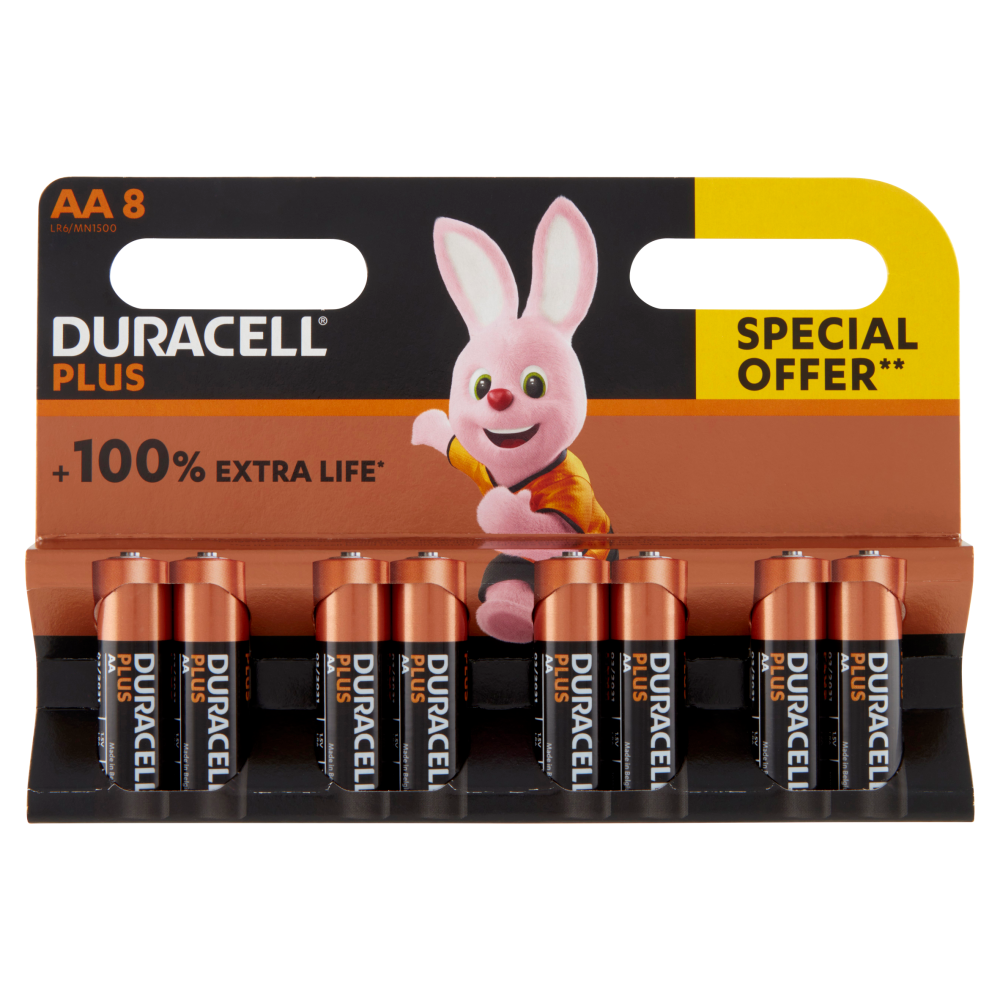 Duracell Plus AA Batterie Stilo Alcaline 1.5V LR06 MX1500 confezione da ...