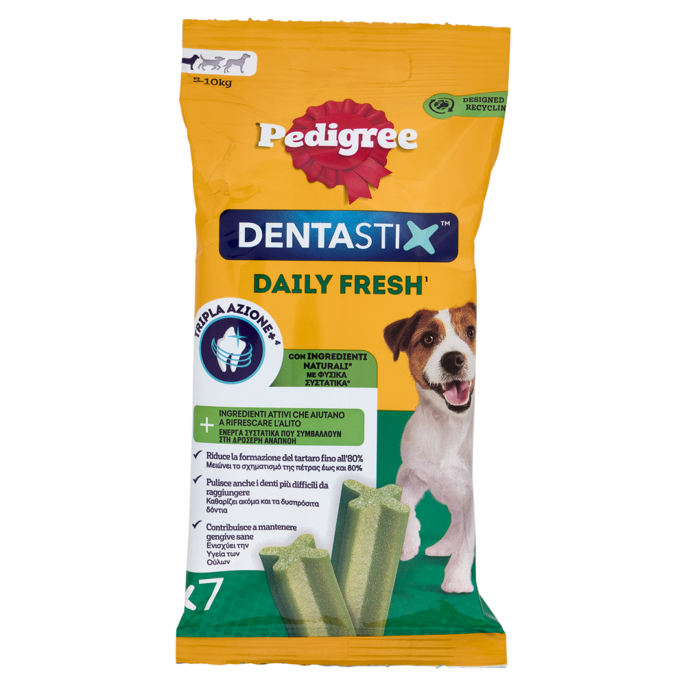 Pedigree Dentastix Fresh Snack per igiene orale Cane Piccolo 7 Pezzi ...