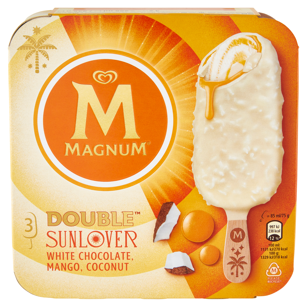 Gelato Magnum Double Sunlover - cioccolato bianco | Carrefour