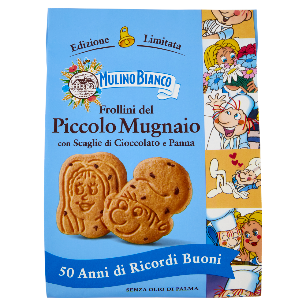 Mulino Bianco Frollini del Piccolo Mugnaio Biscotti con Cioccolato e Panna Limited Edition 300g ...