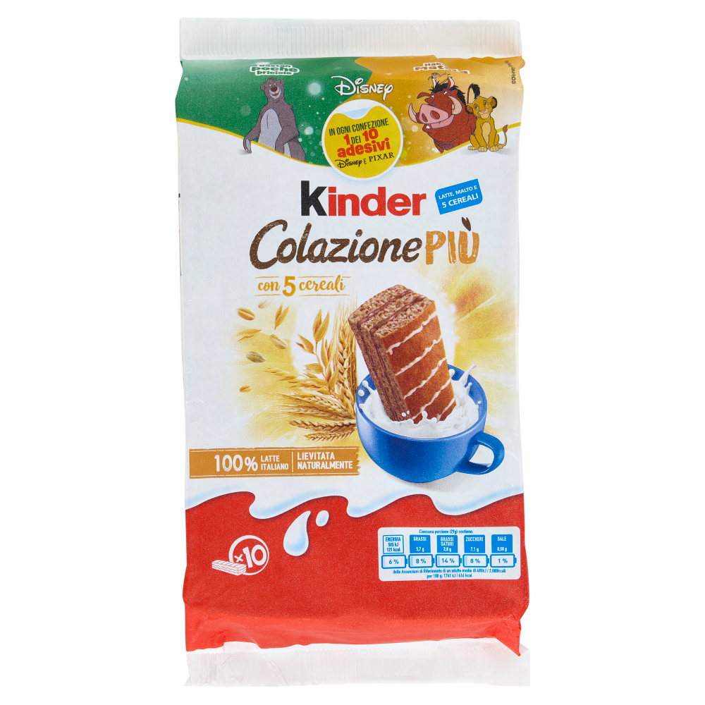 Kinder Colazione Più con 5 Cereali 10 x 29 g | Carrefour