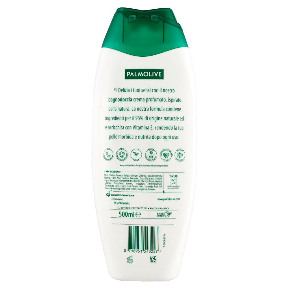 Palmolive bagnoschiuma Naturals Oliva Verde e Latte Idratante 500 ml ...