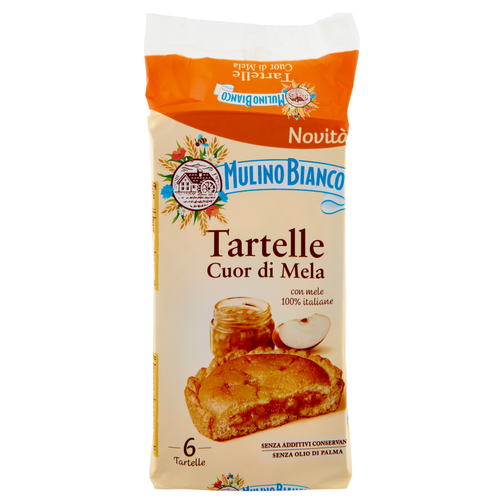 Mulino Bianco Tartelle Cuor di Mela Merenda con Mele 100% Italiane 6 pezzi 288g | Carrefour