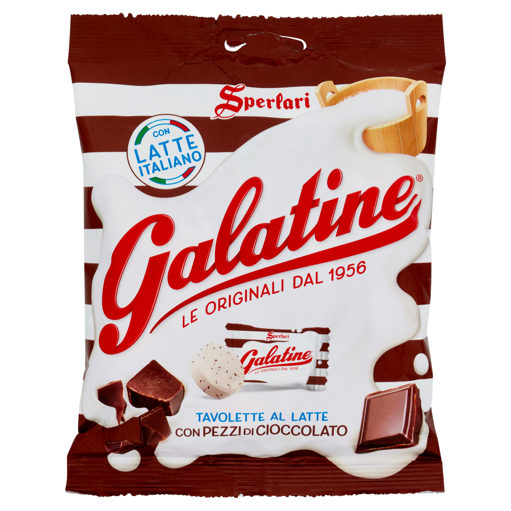 Galatine Tavolette al Latte con Pezzi di Cioccolato 115 g | Carrefour
